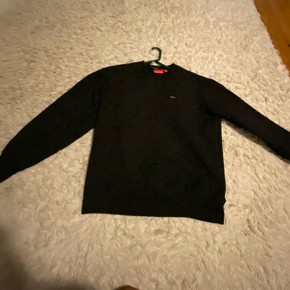 Supreme Black Crew Neck With Small Logo - Gem